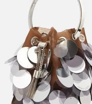 JIMMY CHOO Bon Bon Sequined Bucket Bag