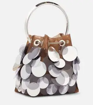 JIMMY CHOO Bon Bon Sequined Bucket Bag