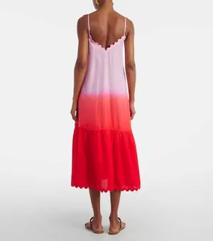 JULIET DUNN Ombre Silk Midi Dress