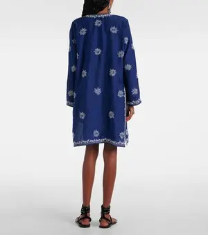 JULIET DUNN Embroidered Silk Tunic