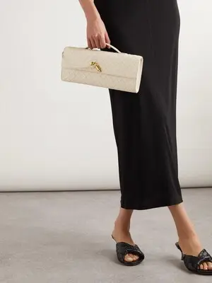 Bottega Veneta Andiamo Long Intrecciato Leather Clutch