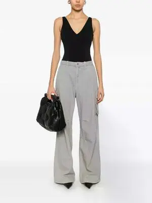 ENTIRE STUDIOS V-neck Bodysuit - Black