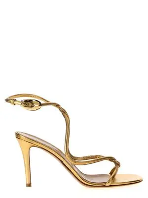 GIANVITO ROSSI Gianvito Rossi 'Black Mamba' Sandals - Gold