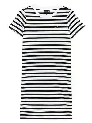 Women's Black White Striped