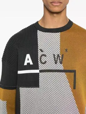 A-COLD-WALL* Geometric-intarsia Bone Sweater