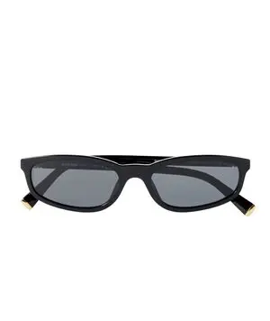 Miu Miu Oval-frame Acetate Sunglasses - Black