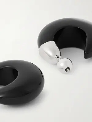 SOPHIE BUHAI Donut Onyx Hoop Earrings