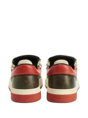 GIUSEPPE ZANOTTI Double-zip Low-top Sneakers - Red