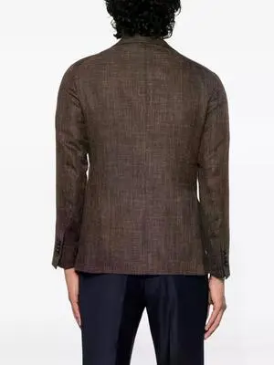 Tagliatore Mélange-effect Blazer - Brown