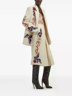 Roberto Cavalli Floral-embroidered Midi Skirt