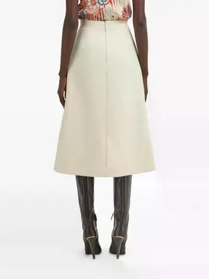 Roberto Cavalli Floral-embroidered Midi Skirt