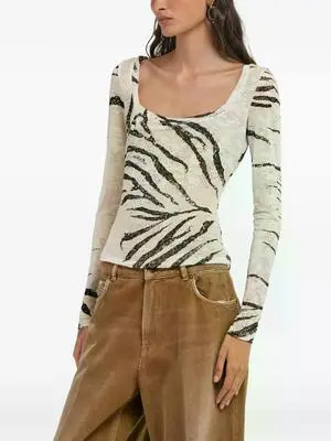 Roberto Cavalli Zebra-print T-shirt