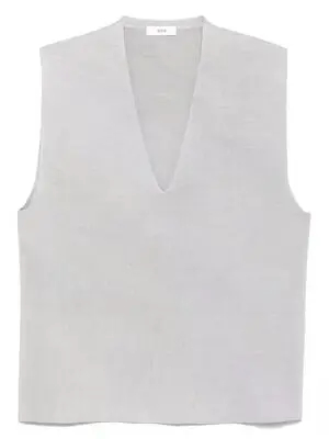 RIER Silk Knitted Vest - Grey