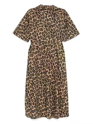 Aspesi Leopard-print Midi Shirt Dress