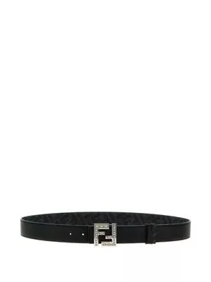 Fendi Squared Ff Reversible Belt - Black