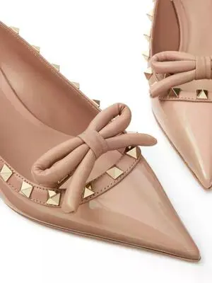 Valentino Garavani 60mm Rockstud Bow Slingback Pumps - Pink