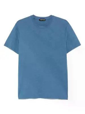 TOM FORD Embroidered-logo T-shirt - Blue