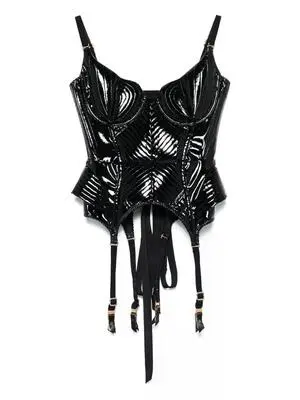 MARIA LUCIA HOHAN Zephy Corset Top - Black
