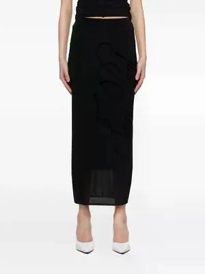 JEAN PAUL GAULTIER Flocked-logo Midi Skirt
