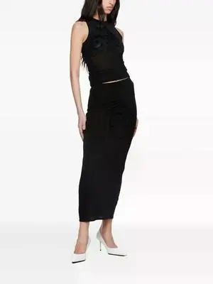 JEAN PAUL GAULTIER Flocked-logo Midi Skirt