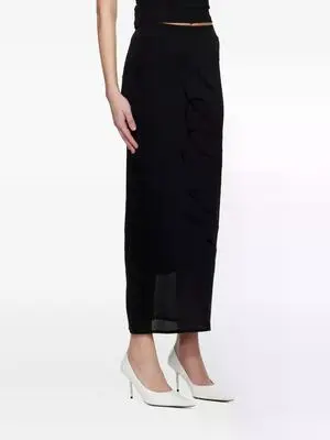 JEAN PAUL GAULTIER Flocked-logo Midi Skirt