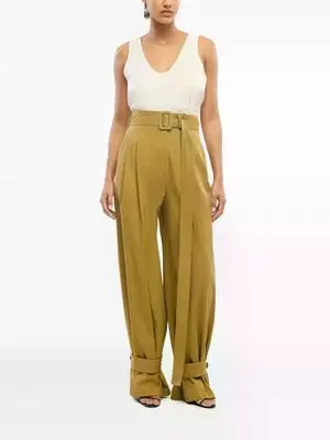 Another Tomorrow Pleated Trousers