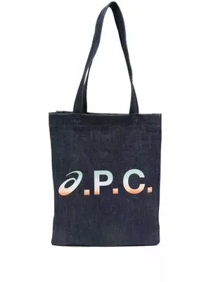 A.p.c. Logo-print Tote Bag - Blue