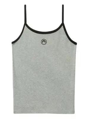 MARINE SERRE Cotton Tank Top - Grey