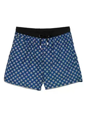 MC2 SAINT BARTH MC2 Saint Barth Inter-Print Swim Shorts Blue