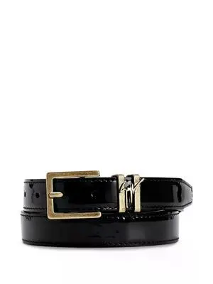 GIUSEPPE ZANOTTI Patent-finish Belt - Black