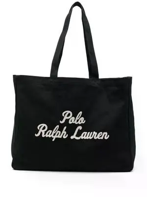 Polo Ralph Lauren Embroidered-logo Tote Bag - Black