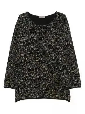 Yohji Yamamoto Floral-print T-shirt - Black