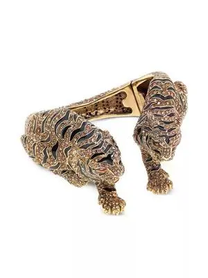 Roberto Cavalli Tiger-motif Cuff Bracelet