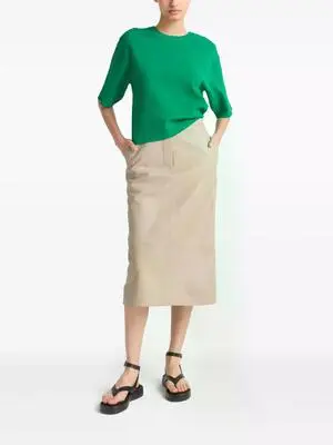 YVES SALOMON Leather Pencil Skirt