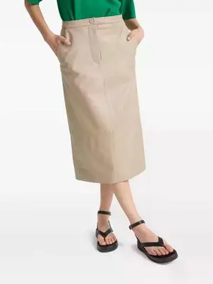 YVES SALOMON Leather Pencil Skirt