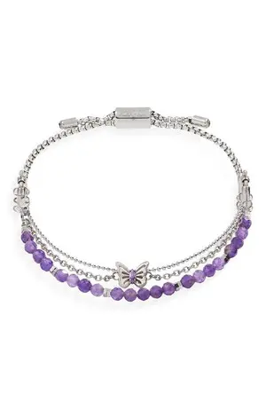 ALEX AND ANI Butterfly Stranded Bracelet Set - Silver