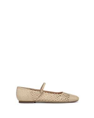 Veronica Beard Ellie Raffia Flat - Natural