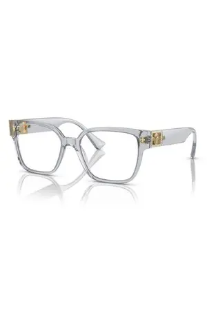 Versace 54mm Square Eyeglasses - Transparent Grey
