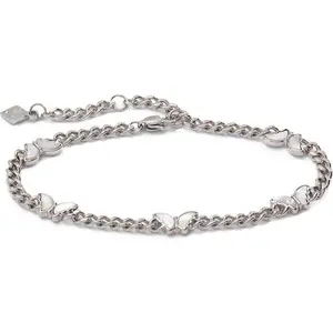 ALEX AND ANI Butterfly Curb Chain Bracelet - Silver