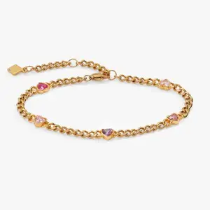 ALEX AND ANI Heart Curb Chain Bracelet - Gold