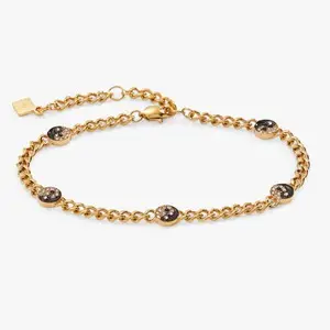 ALEX AND ANI Yin Yang Curb Chain Bracelet - Gold