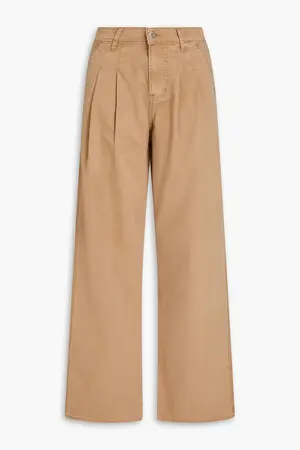 Veronica Beard Mia Stretch-cotton Twill Wide-leg Pants