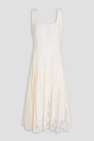 Veronica Beard Jolie Broderie Anglaise Midi Dress
