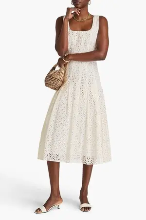 Veronica Beard Jolie Broderie Anglaise Midi Dress