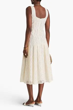 Veronica Beard Jolie Broderie Anglaise Midi Dress