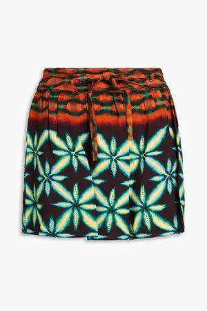 Ulla Johnson Clementine Printed Crepe Shorts