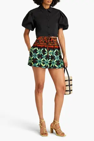 Ulla Johnson Clementine Printed Crepe Shorts