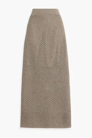 Brunello Cucinelli Crocheted Cotton Maxi Skirt