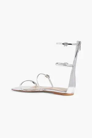 GIANVITO ROSSI Ribbon Downtown Mirrored-leather Sandals