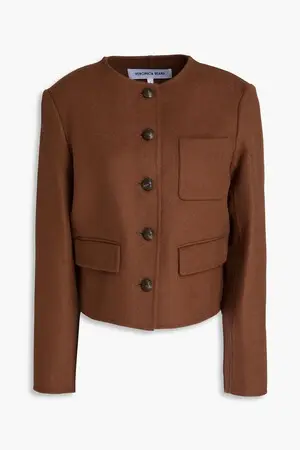 Veronica Beard Veronica Beard Lyssa Wool-Blend Felt Jacket - Brown